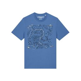 wat? Apparel T-Shirt Landschaft in Bright Blue | Gr.: 48