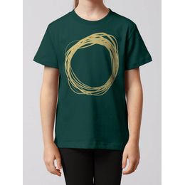 wat? Apparel T-Shirt Kreis in Dunkelgr&uuml;n | Gr.: 98/104