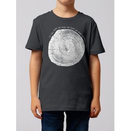 wat? Apparel T-Shirt Baumscheibe in Grau | Gr.: 152-164