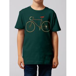 wat? Apparel T-Shirt Fahrrad in Dunkelgr&uuml;n | Gr.: 134-146