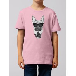 wat? Apparel T-Shirt Ein fescher Hund in Rosa | Gr.: 152-164