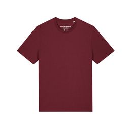 wat? Apparel T-Shirt 2er Pack Bio Basic T-Shirt M&auml;nner in Weinrot | Gr.: 48