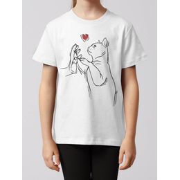 wat? Apparel T-Shirt Cathand in Wei&szlig; | Gr.: 122/128
