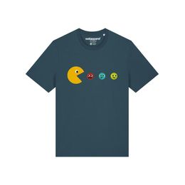 wat? Apparel T-Shirt Pacm&auml;nnchen in Petrol | Gr.: 56