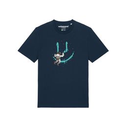 wat? Apparel T-Shirt Graffiti Astronaut in Dunkelblau | Gr.: 58