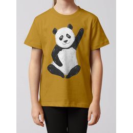 wat? Apparel T-Shirt Panda in Ocker | Gr.: 152-164