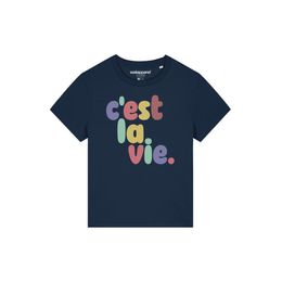 wat? Apparel T-Shirt c'est la vie in Dunkelblau | Gr.: 44