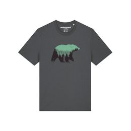 wat? Apparel T-Shirt Waldb&auml;r in Grau | Gr.: 52