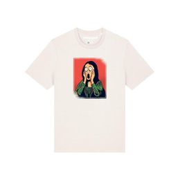 wat? Apparel T-Shirt Mona Lisa Scream in Off White | Gr.: 48