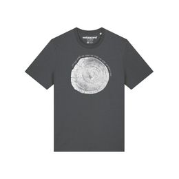 wat? Apparel T-Shirt Baumscheibe in Grau | Gr.: 48