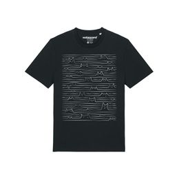 wat? Apparel T-Shirt Doodle Cats in Schwarz | Gr.: 54