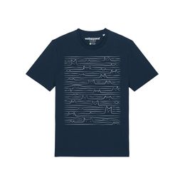 wat? Apparel T-Shirt Doodle Cats in Dunkelblau | Gr.: 54
