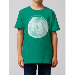 wat? Apparel T-Shirt Baumscheibe in Go Green | Gr.: 152-164