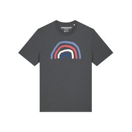 wat? Apparel T-Shirt Regenbogen in Grau | Gr.: 50