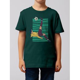 wat? Apparel T-Shirt Fu&szlig;ball in Dunkelgr&uuml;n | Gr.: 122/128