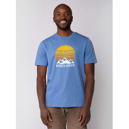 wat? Apparel T-Shirt Mehr Wandern in Bright Blue | Gr.: 46