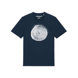 wat? Apparel T-Shirt Baumscheibe in Dunkelblau | Gr.: 52