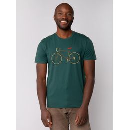 wat? Apparel T-Shirt Fahrrad in Dunkelgr&uuml;n | Gr.: 46