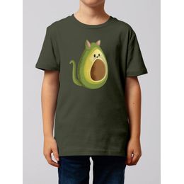 wat? Apparel T-Shirt Avocato in Khaki | Gr.: 134-146