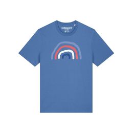 wat? Apparel T-Shirt Regenbogen in Bright Blue | Gr.: 56