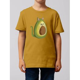 wat? Apparel T-Shirt Avocato in Ocker | Gr.: 134-146