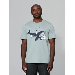 wat? Apparel T-Shirt Spacewhale in Aloe | Gr.: 46