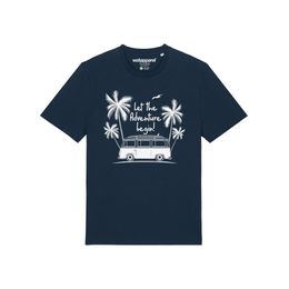wat? Apparel T-Shirt Let the adventure begin in Dunkelblau | Gr.: 52