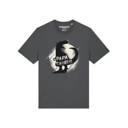 wat? Apparel T-Shirt Papasaurus in Grau | Gr.: 46