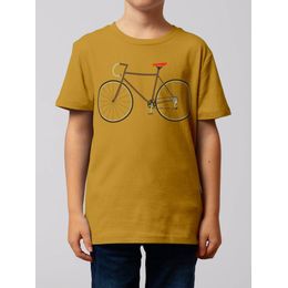 wat? Apparel T-Shirt Fahrrad in Ocker | Gr.: 152-164