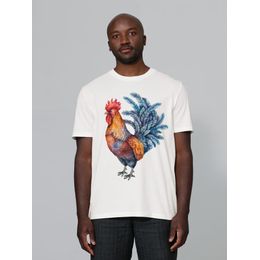 wat? Apparel T-Shirt Grimmiger Gockel in Off White | Gr.: 54