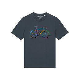 wat? Apparel T-Shirt Fahrrad by night in India Ink Grey | Gr.: 56