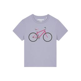 wat? Apparel T-Shirt Pink Bike in Lavender | Gr.: 38