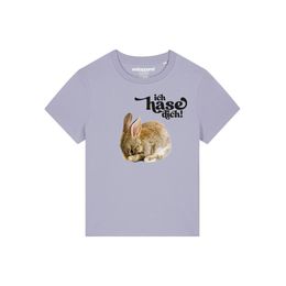 wat? Apparel T-Shirt Ich hase dich! in Lavender | Gr.: 42
