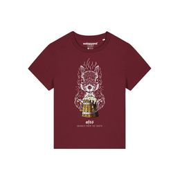 wat? Apparel T-Shirt [#afts] Eichh&ouml;rnchen in Weinrot | Gr.: 36