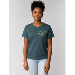 wat? Apparel T-Shirt Gartenliebe in Petrol | Gr.: 34