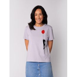 wat? Apparel T-Shirt M&auml;dchen mit Luftballon (print) in Lavender | Gr.: 44