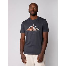 wat? Apparel T-Shirt Mountains & Moon in India Ink Grey | Gr.: 48