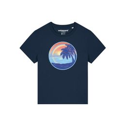 wat? Apparel T-Shirt Sunset Rainbow in Dunkelblau | Gr.: 42