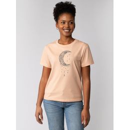 wat? Apparel T-Shirt Mandala Moon in Fraiche Peche | Gr.: 40