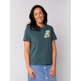 wat? Apparel T-Shirt Strandkorb in Petrol | Gr.: 42