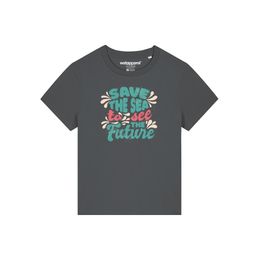wat? Apparel T-Shirt Save the sea in Grau | Gr.: 38
