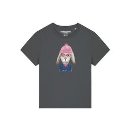 wat? Apparel T-Shirt Hase in Grau | Gr.: 40