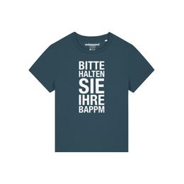 wat? Apparel T-Shirt Bitte Halten Sie Ihre Bappm in Petrol | Gr.: 34