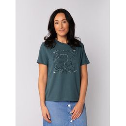 wat? Apparel T-Shirt Landschaft in Petrol | Gr.: 42