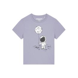 wat? Apparel T-Shirt Kleiner Astronaut mit Luftballon in Lavender | Gr.: 40