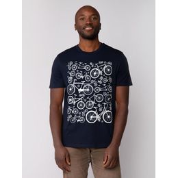 wat? Apparel T-Shirt Fahrr&auml;der in Dunkelblau | Gr.: 54