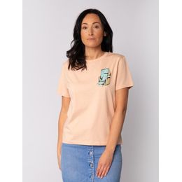 wat? Apparel T-Shirt Strandkorb in Fraiche Peche | Gr.: 42