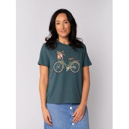 wat? Apparel T-Shirt Damenfahrrad in Petrol | Gr.: 36