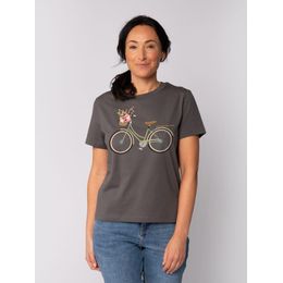 wat? Apparel T-Shirt Damenfahrrad in Grau | Gr.: 34