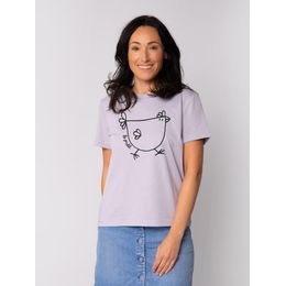 wat? Apparel T-Shirt Le poulet - das Huhn in Lavender | Gr.: 42